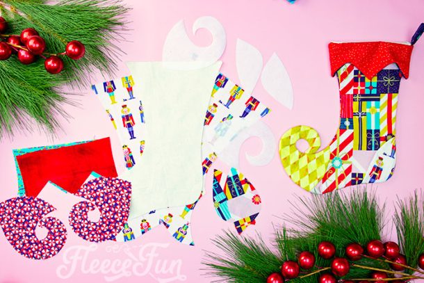 How to Make a Christmas Stocking (free pattern/ template) ♥ Fleece Fun