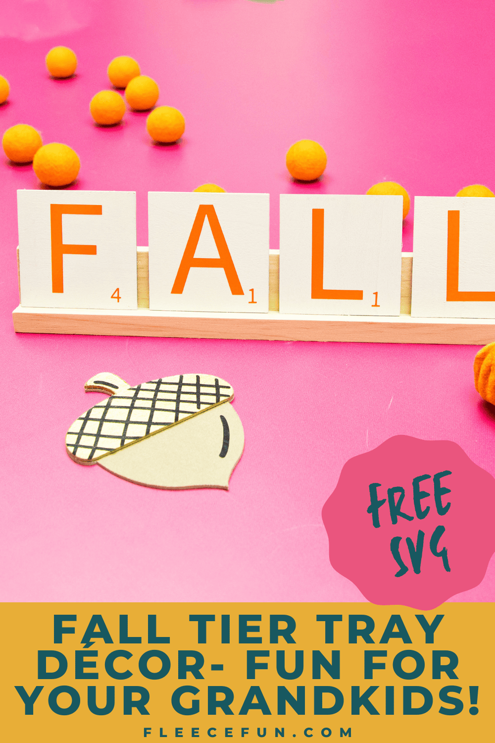 Fall Tier Tray Décor (free SVG) ♥ Fleece Fun