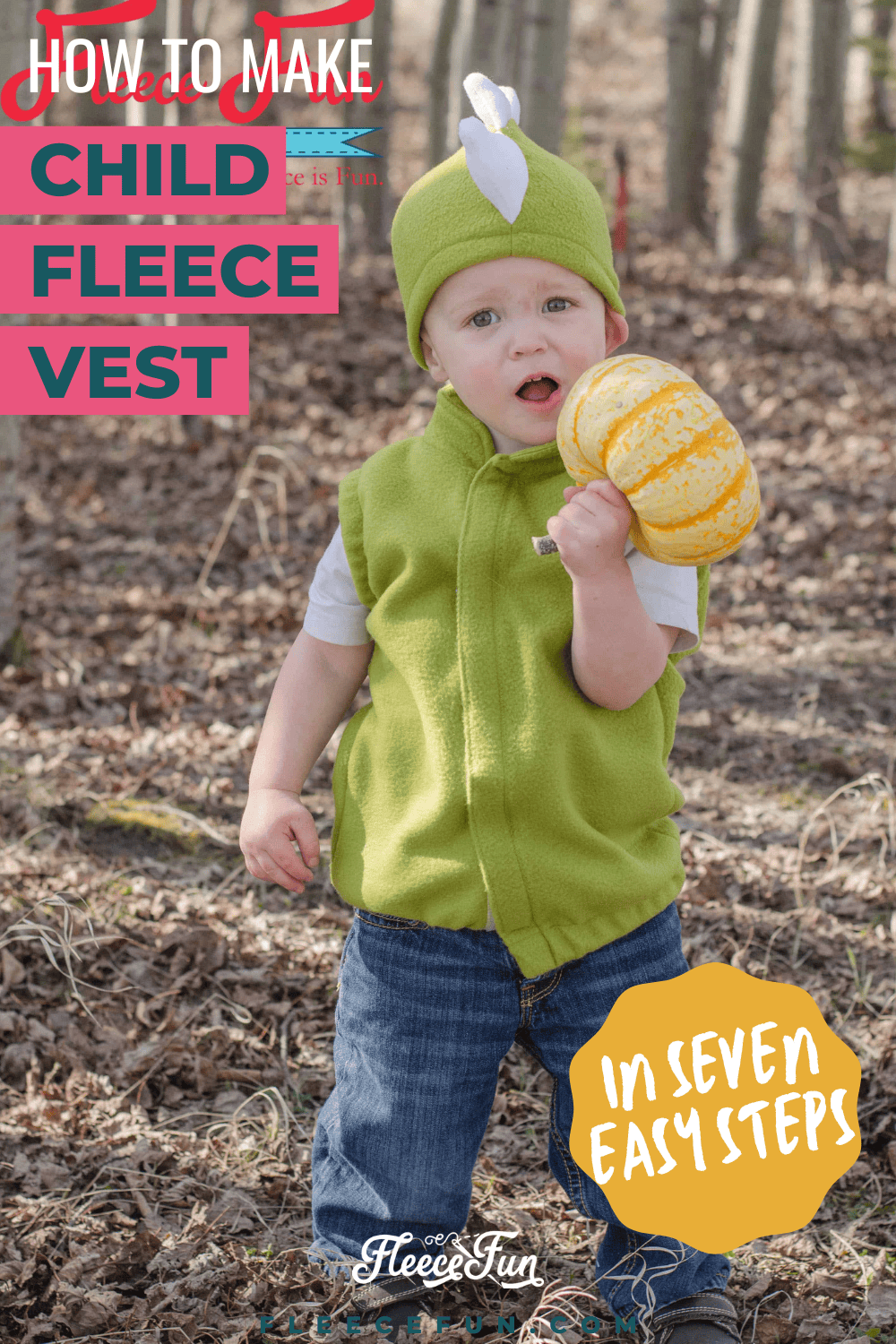 Child Fleece Vest Pattern (Free) ♥ Fleece Fun