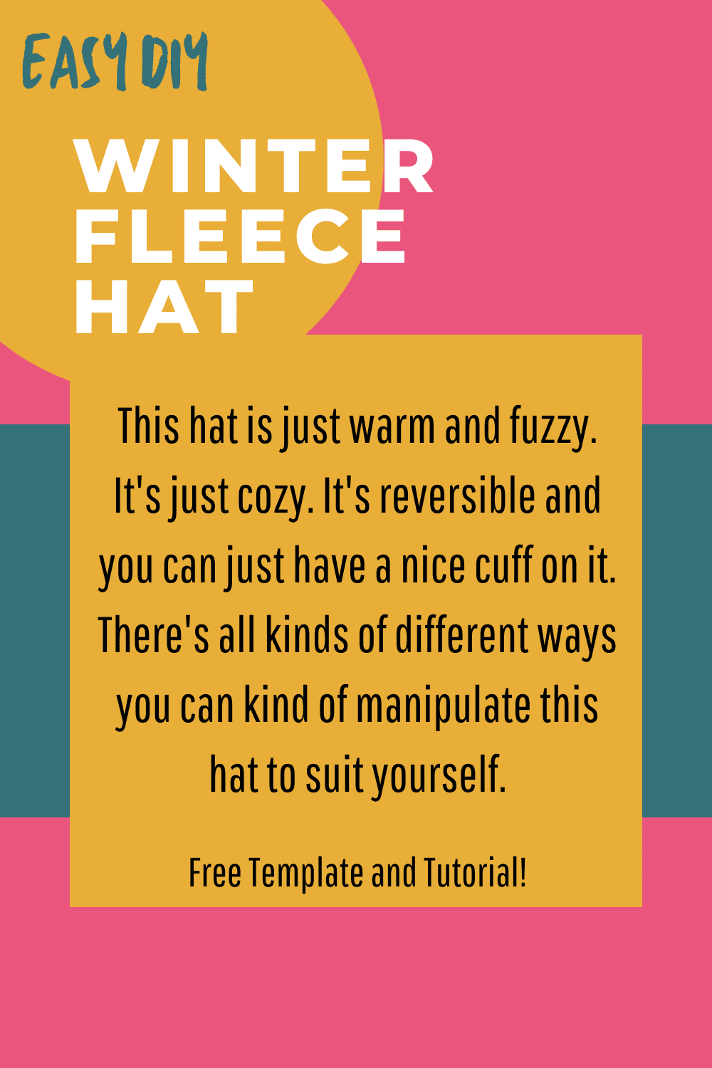 How to Make a Fleece Hat for Winter (Free Pattern Baby - Adult)