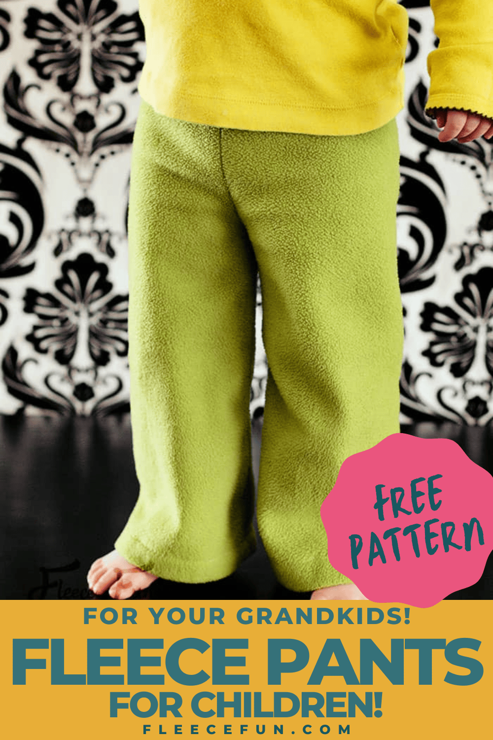 Child's basic Fleece Pants - free pattern ♥ Fleece Fun
