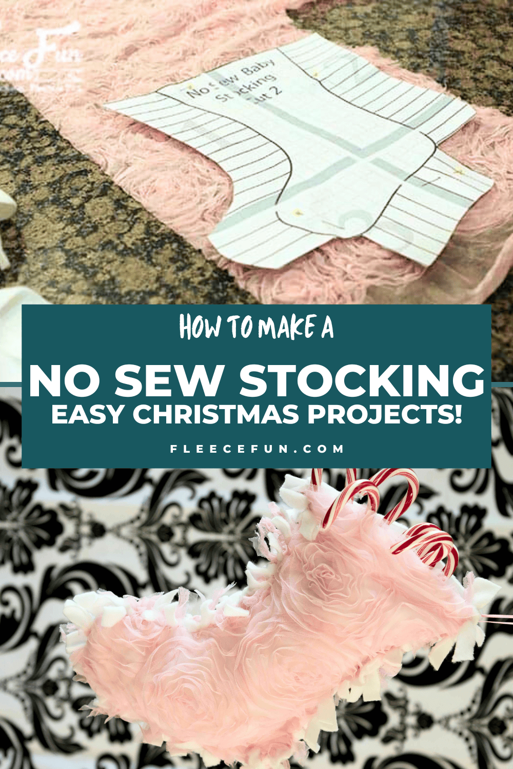 No Sew Christmas Stocking Patterns ♥ Fleece Fun