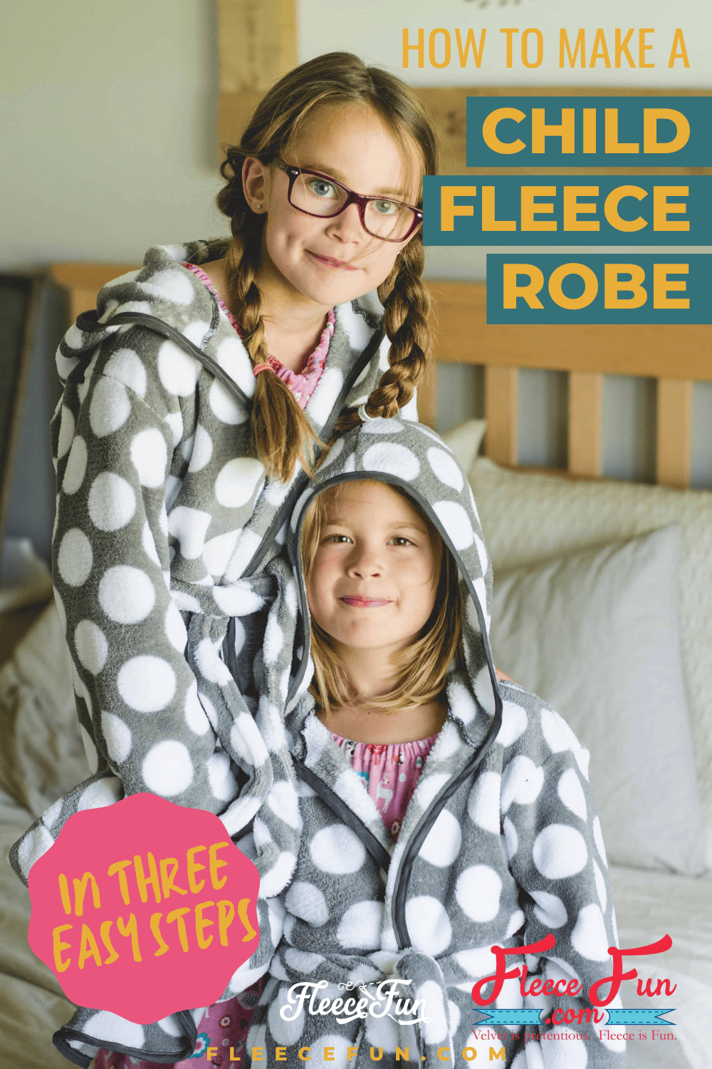 Child Fleece Robe DIY (free Pattern) ♥ Fleece Fun