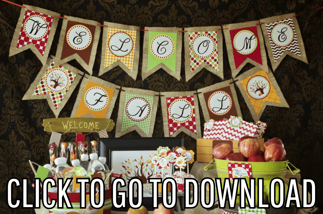 Free Printable Fall Banner {Welcome Fall Collection} ♥ Fleece Fun
