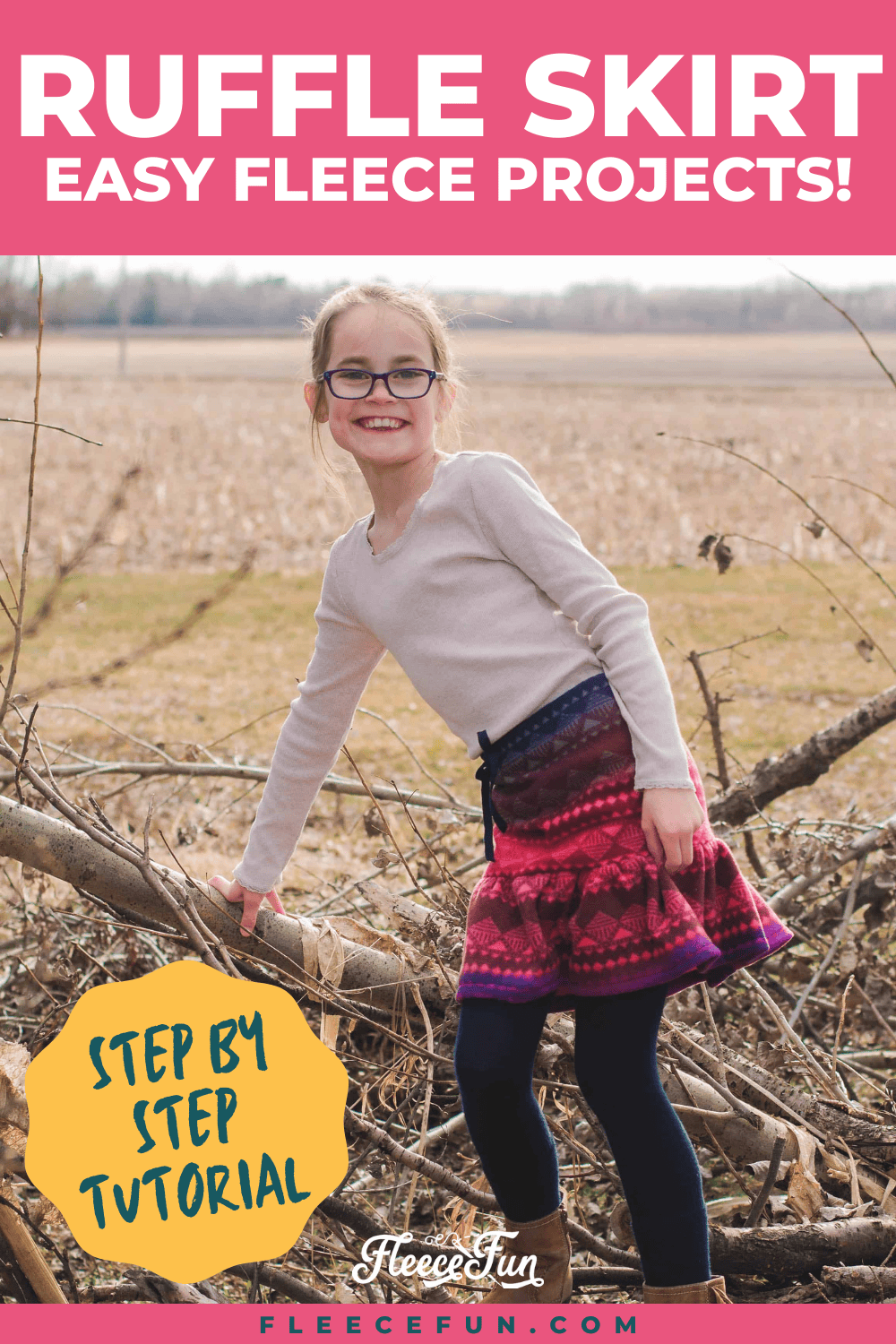 Fleece Ruffle Skirt Tutorial (Easy Sew for Beginners) ♥ Fleece Fun