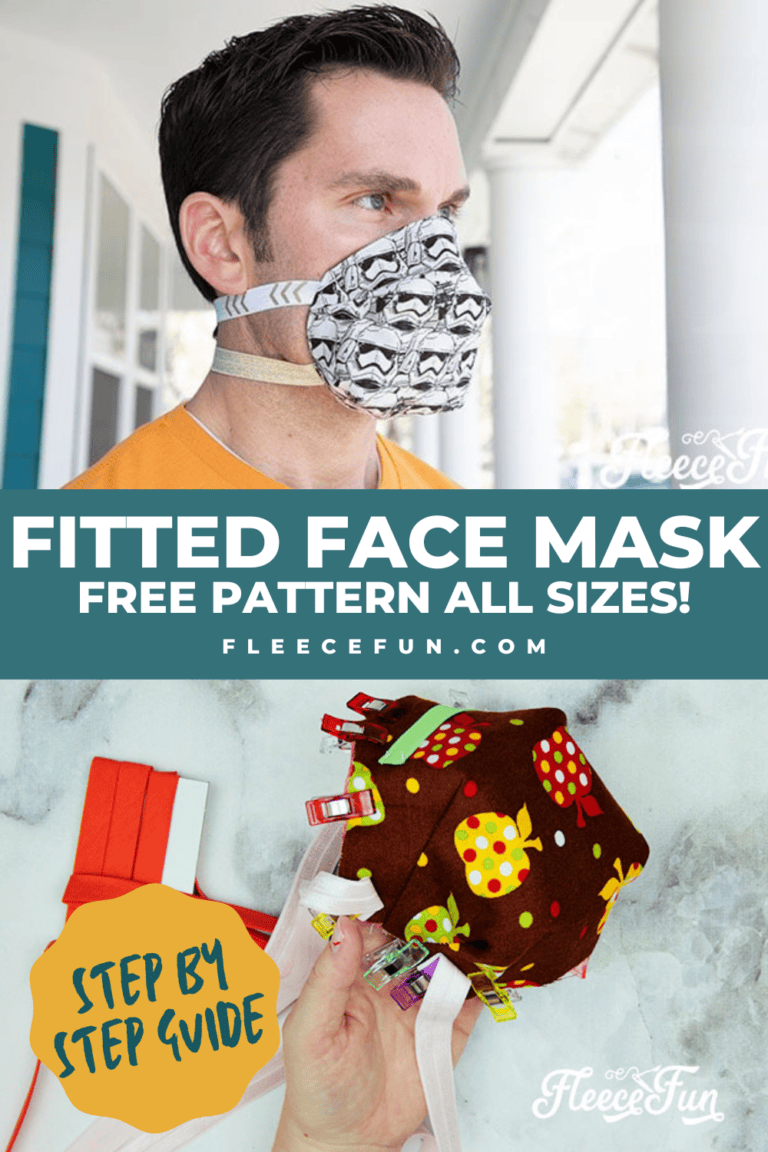 Fitted Face Mask DIY (Sizes Child to Adult) Free Pattern ♥ Fleece Fun