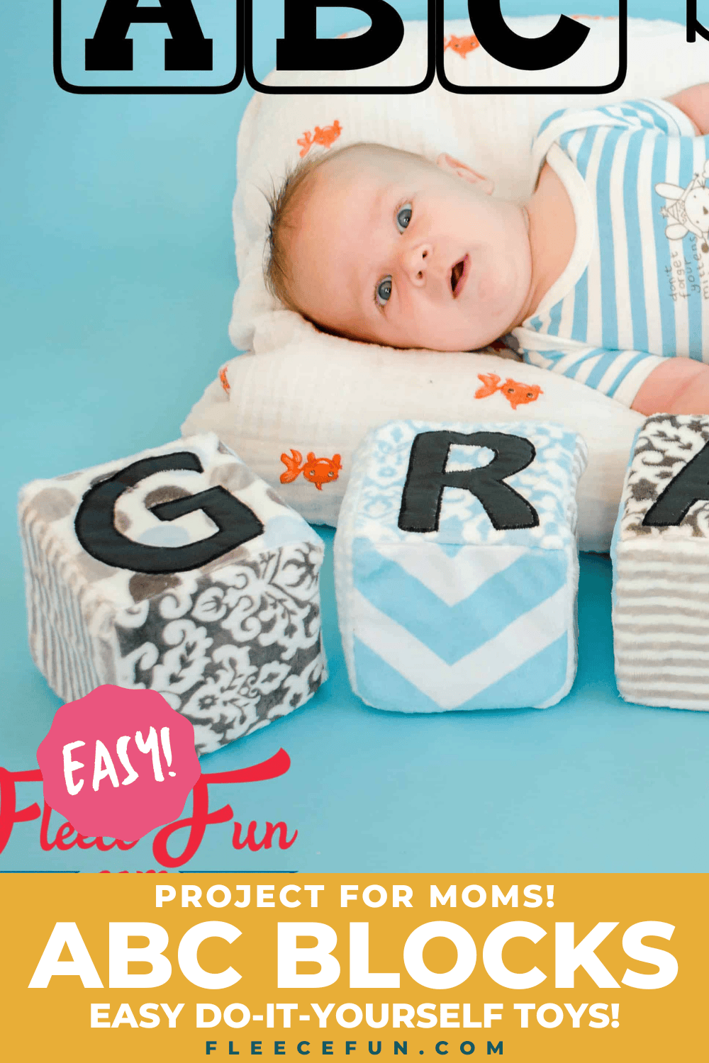 ABC Baby Blocks free pattern and tutorial ♥ Fleece Fun