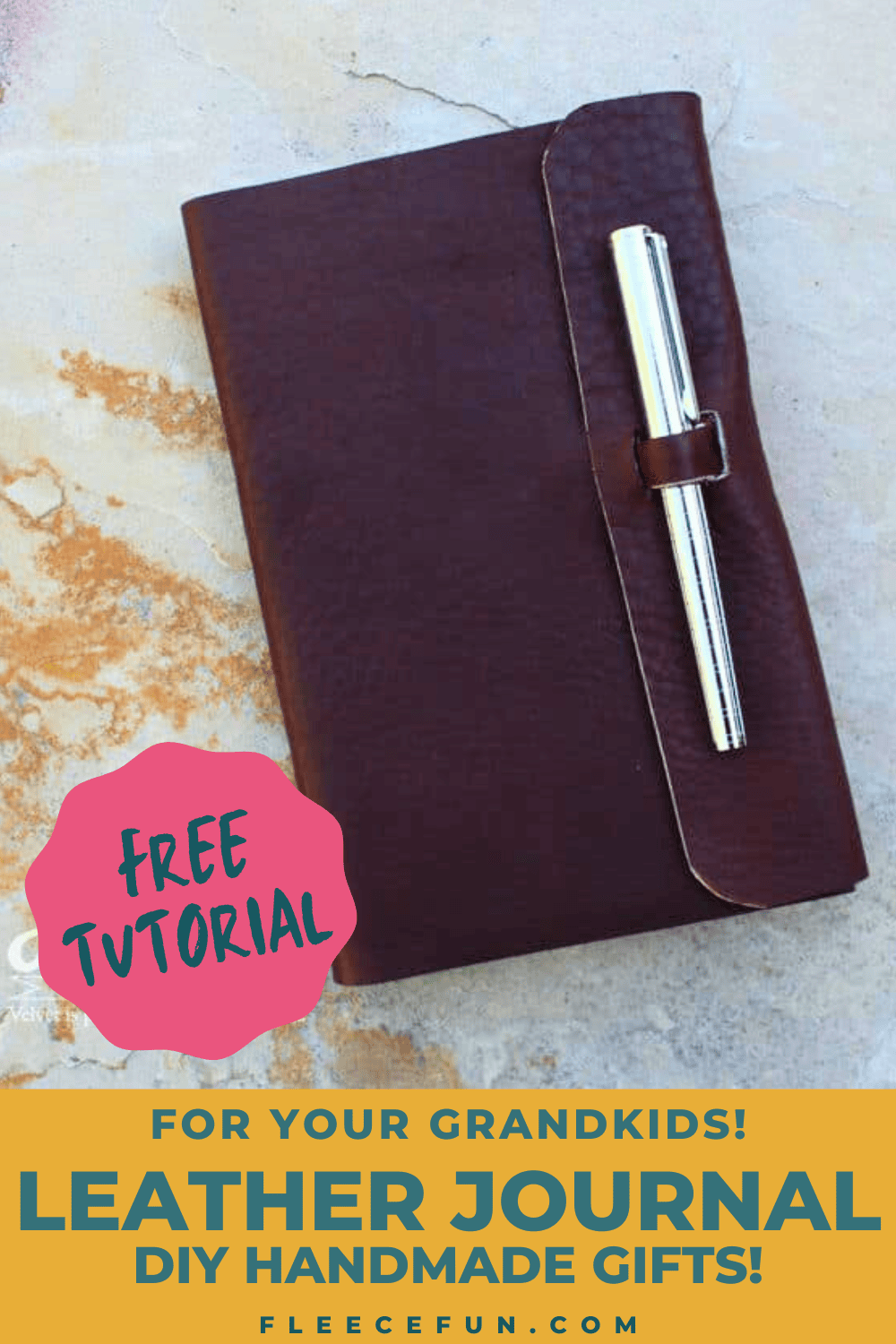 How to Make a Leather Journal (Handmade Gift DIY) ♥ Fleece Fun