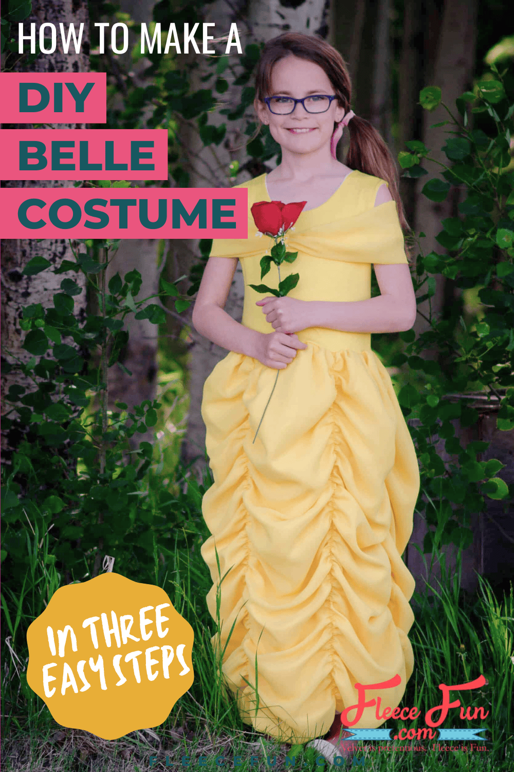 Belle Costume Tutorial Beauty and the Beast DIY ♥ Fleece Fun