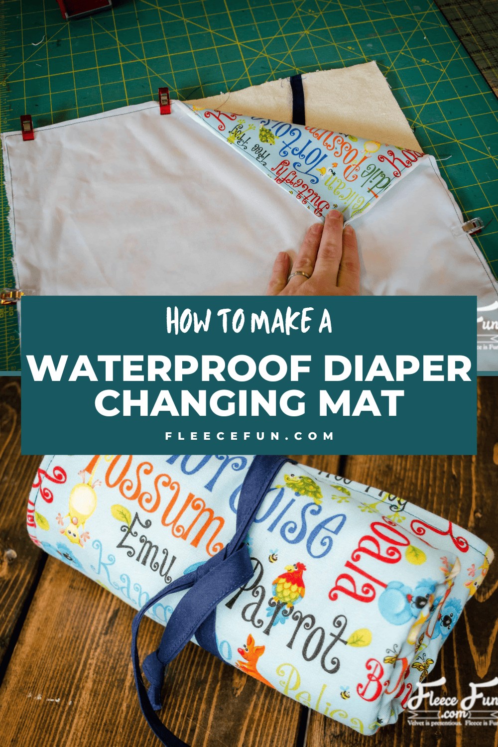 Waterproof diaper changing mat tutorial ♥ Fleece Fun