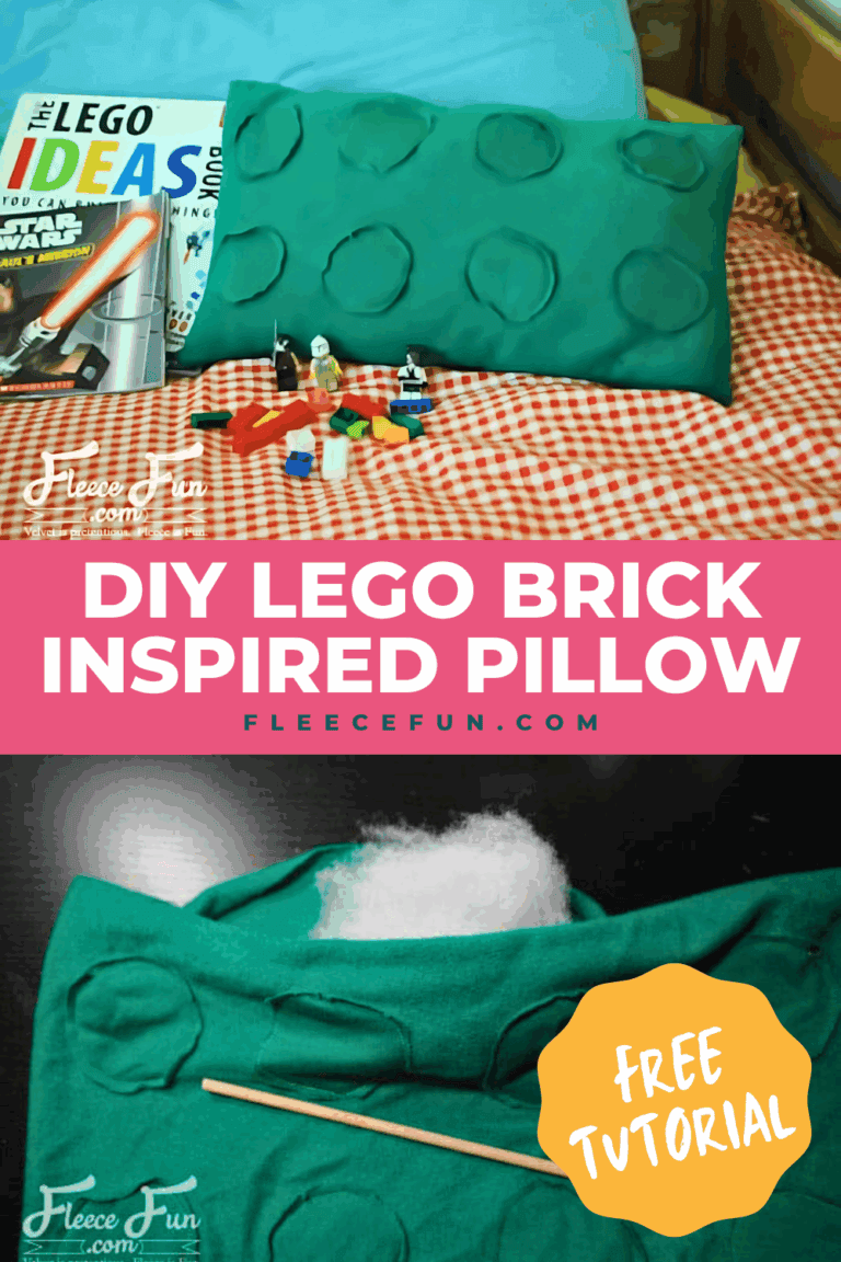 Lego Brick Inspired Pillow Tutorial ♥ Fleece Fun