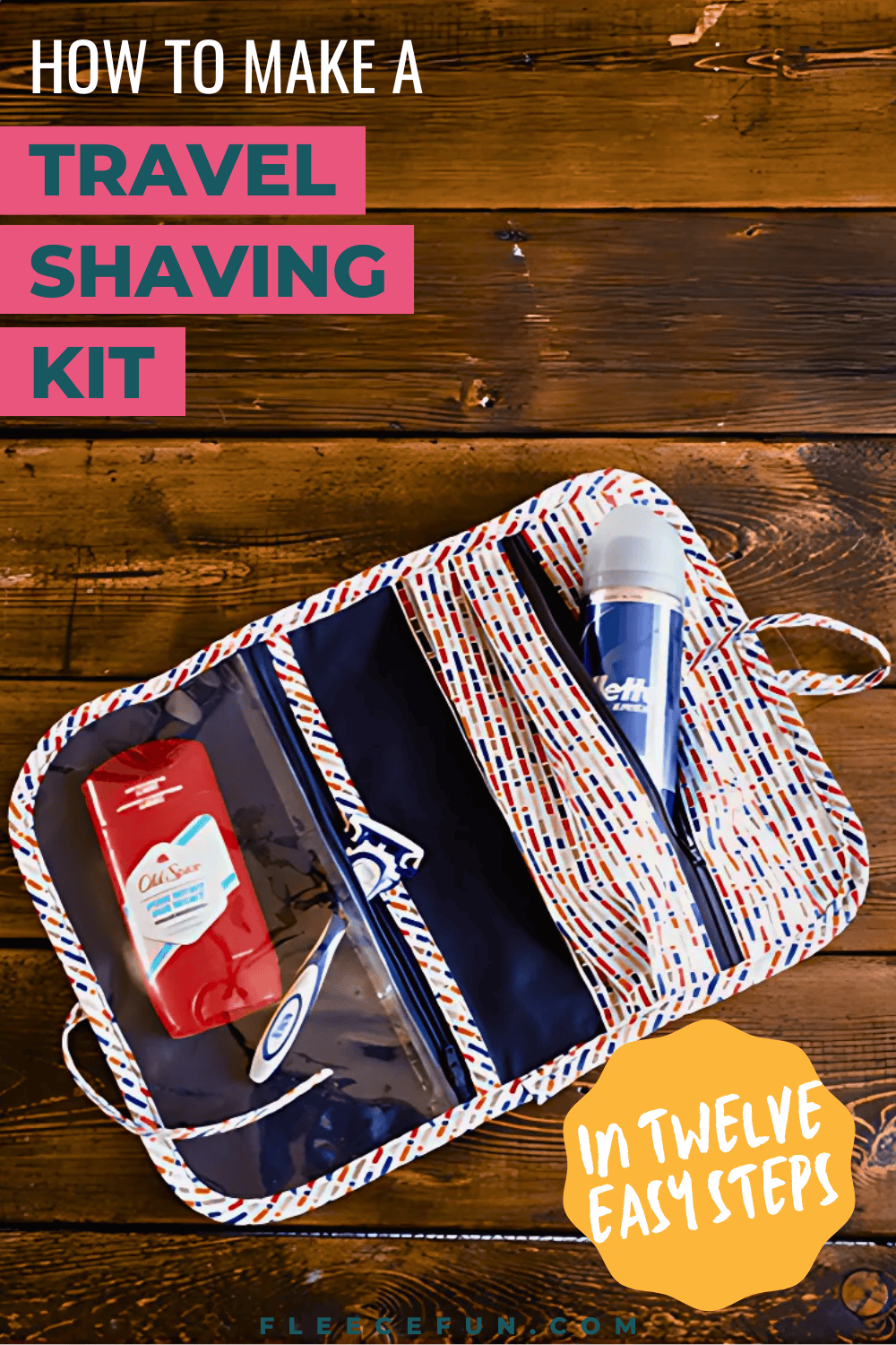 Travel Shaving Kit Free pattern ♥ Fleece Fun