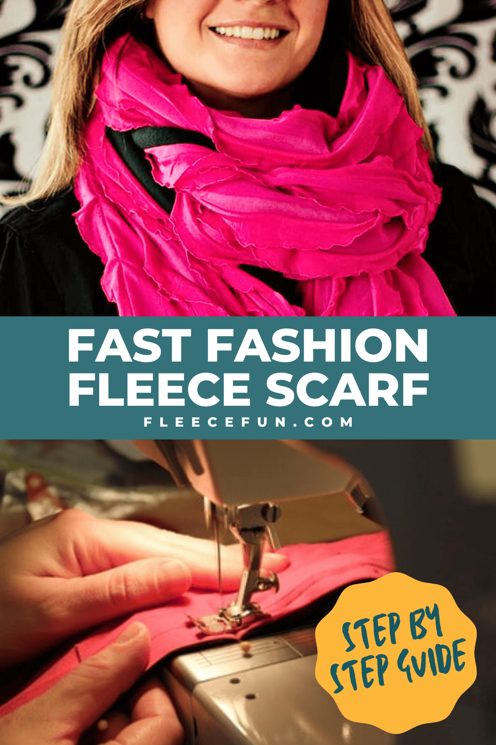 Fast Fashion Fleece Scarf - easy fleece scarf tutorial ♥ Fleece Fun