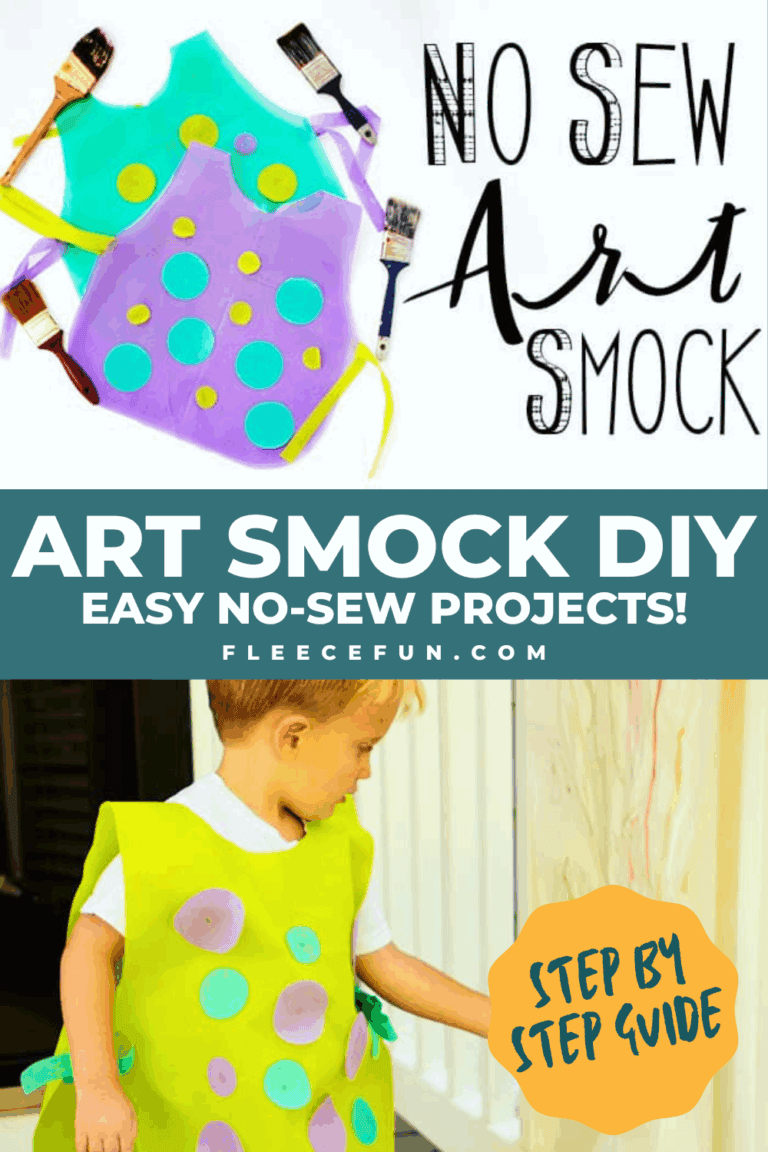 No Sew Art Smock DIY Tutorial (includes template) ♥ Fleece Fun