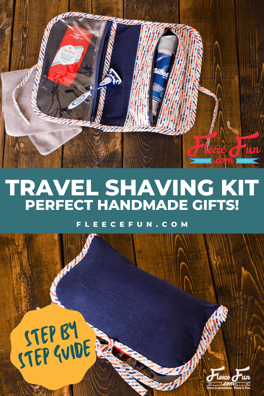 Travel Shaving Kit Free pattern ♥ Fleece Fun