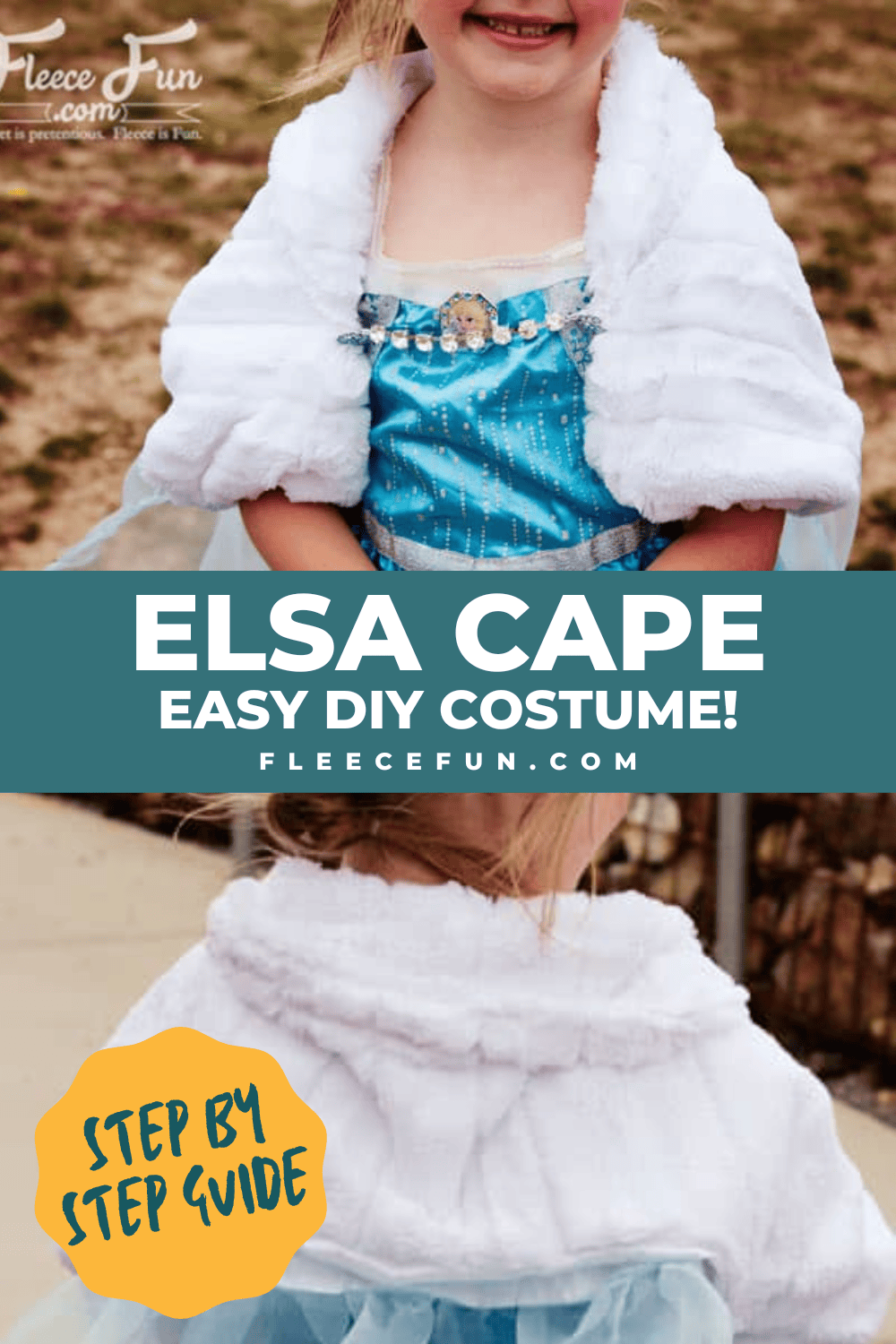 Elsa Cape tutorial inspired by Disney's Frozen (free) ♥ Fleece Fun