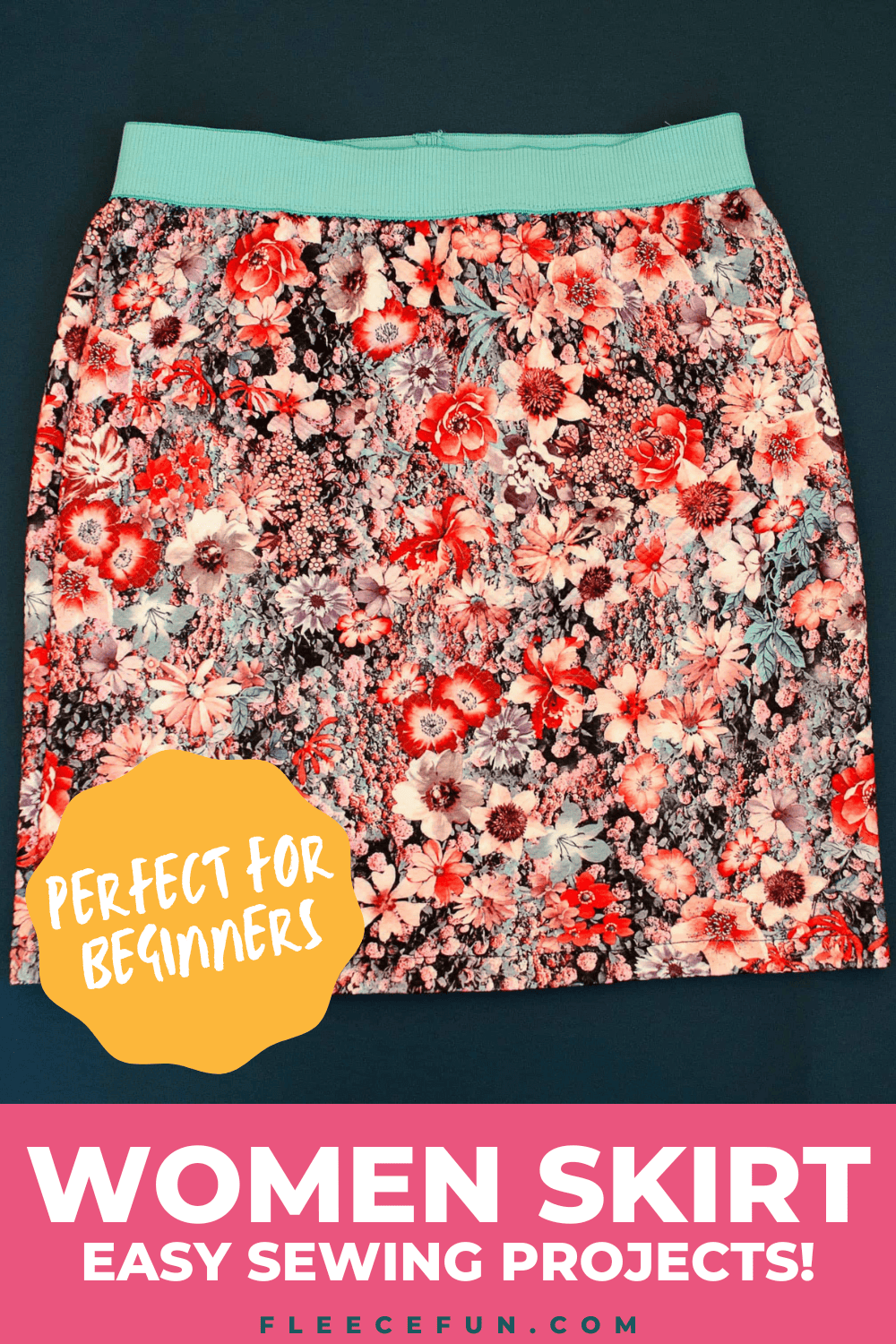Easy Women's Skirt Sewing Tutorial ♥ Fleece Fun