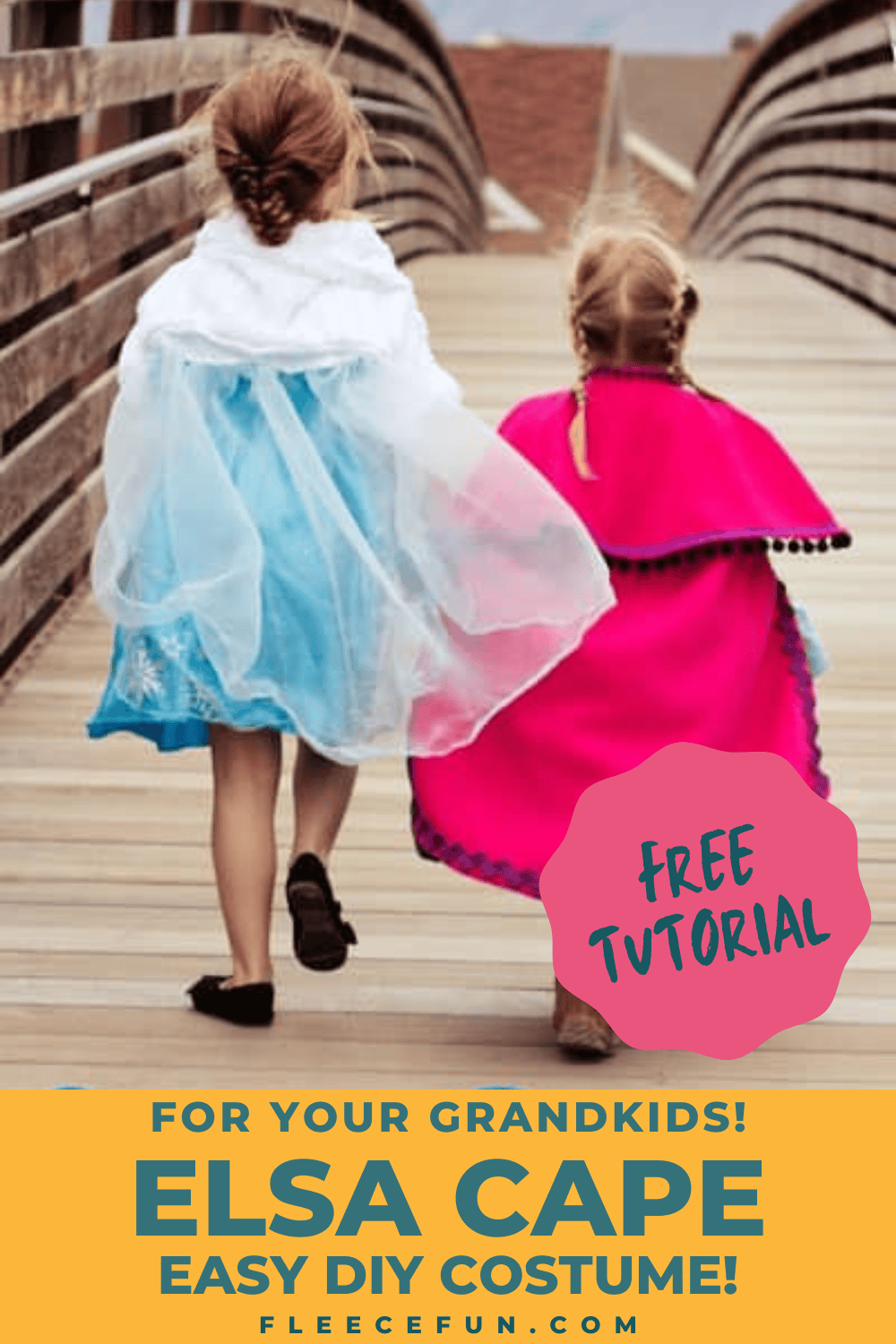 Elsa Cape tutorial inspired by Disney's Frozen (free) ♥ Fleece Fun