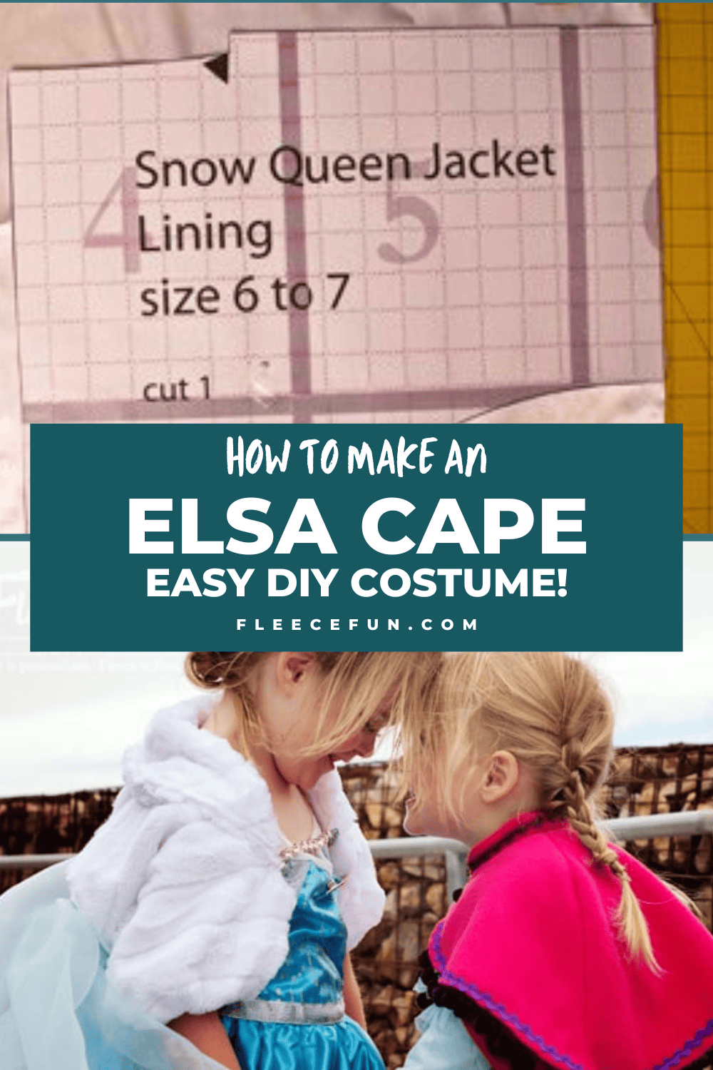 Elsa Cape tutorial inspired by Disney's Frozen (free) ♥ Fleece Fun